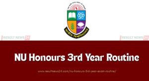 NU Honours 3rd Year Exam Routine 2025 PDF